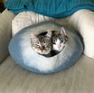 Sky Blue & White Cat Cave – Cat Cave Co