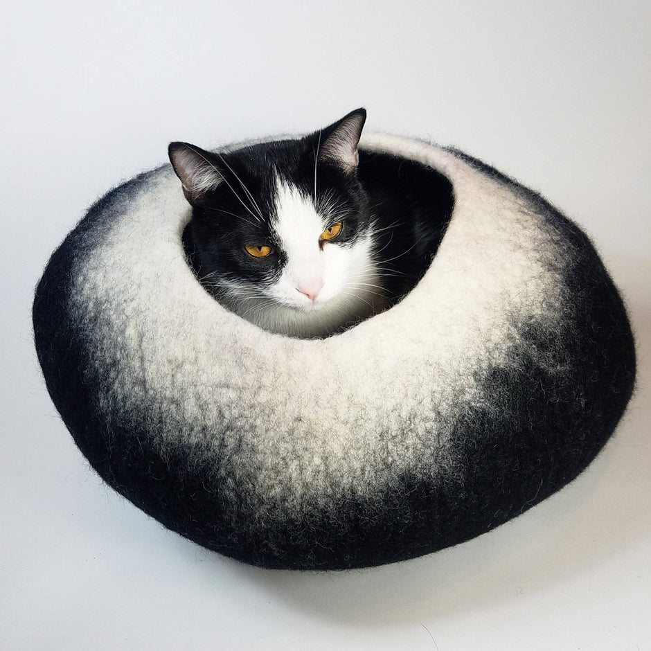 Cat Cave Co - Luxury Felted Wool Hand Made Cat Beds